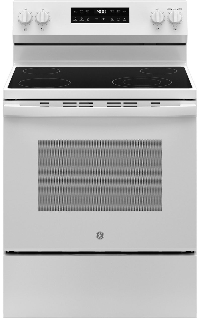 GE Electric Range 400 Series 30 In. Free-Standing in White - GRF400PVWH