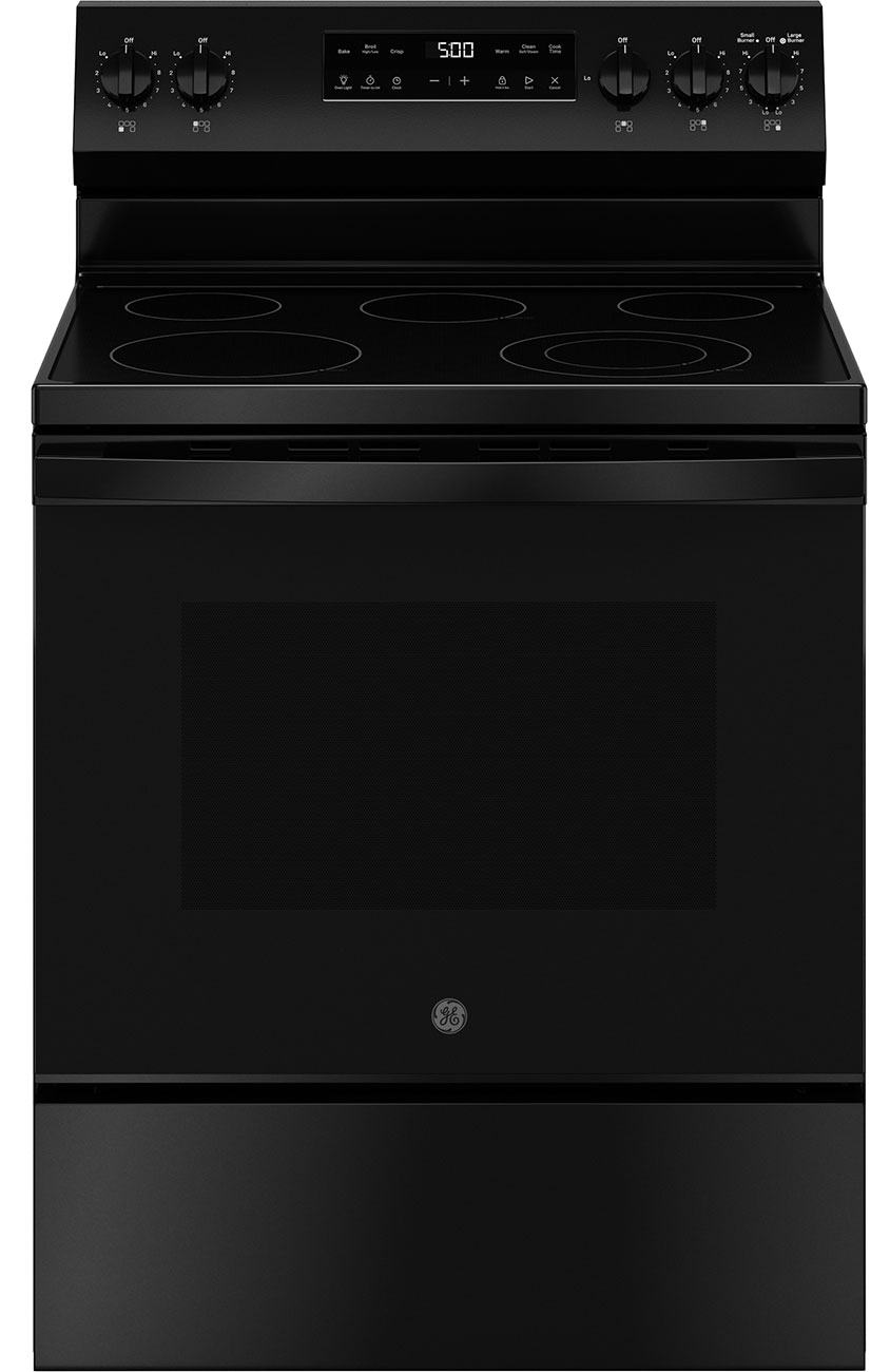 GE Electric Range 500 Series 30 In. Free-Standing in Black - GRF500PVBK
