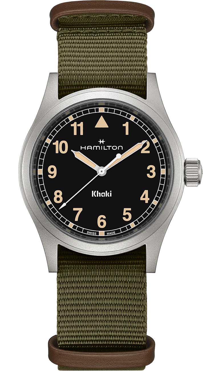 Hamilton Khaki Field Quartz Watch 38mm in SS|Black - H69401930