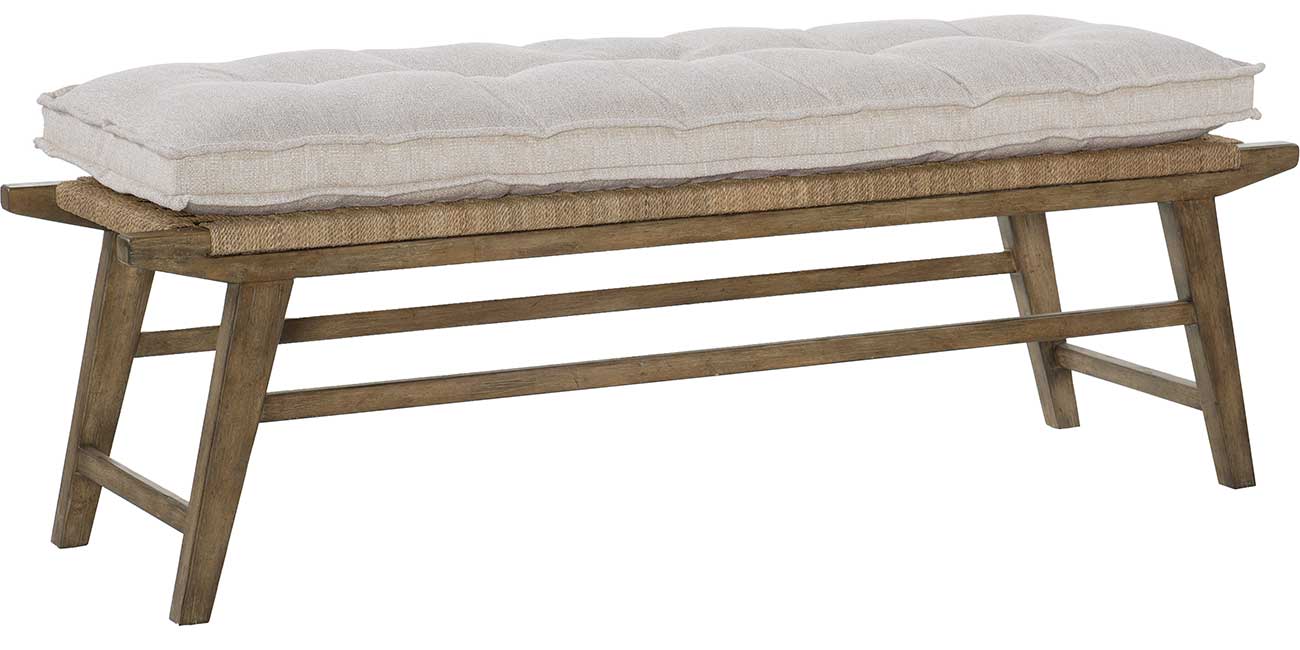 Hooker Furniture Sundance Bed Bench in Cliffside/Zuri Cream