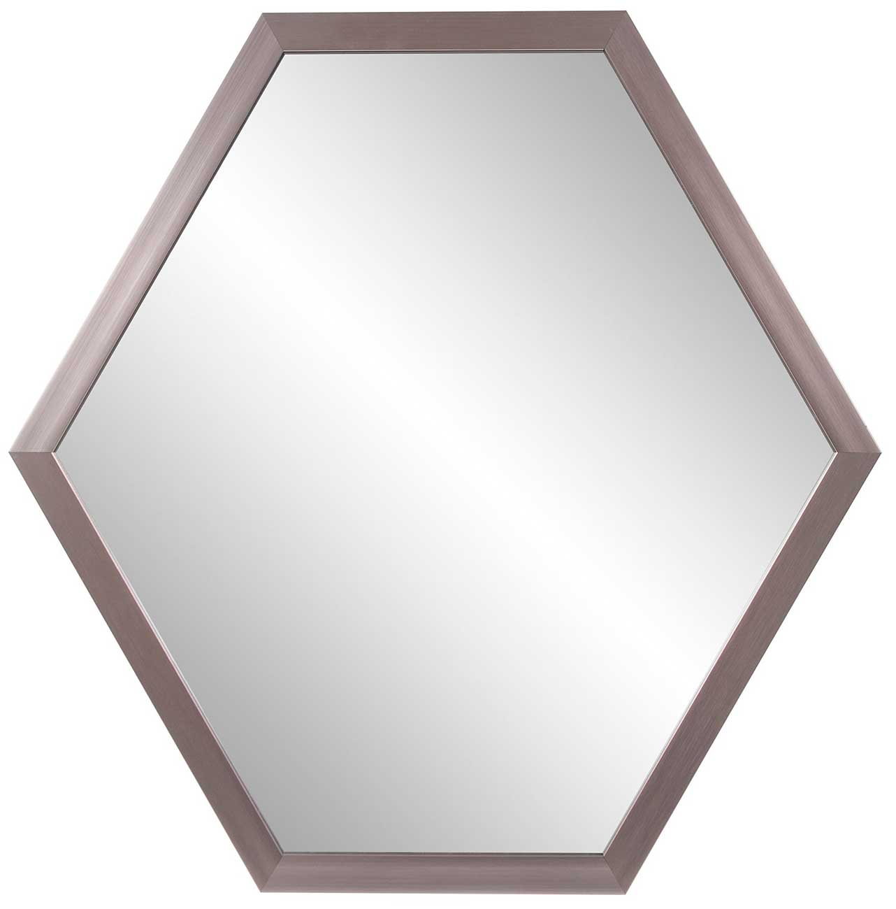 Howard Elliott Hexagonal Mirror in Graphite Foil Finish - HE-69090