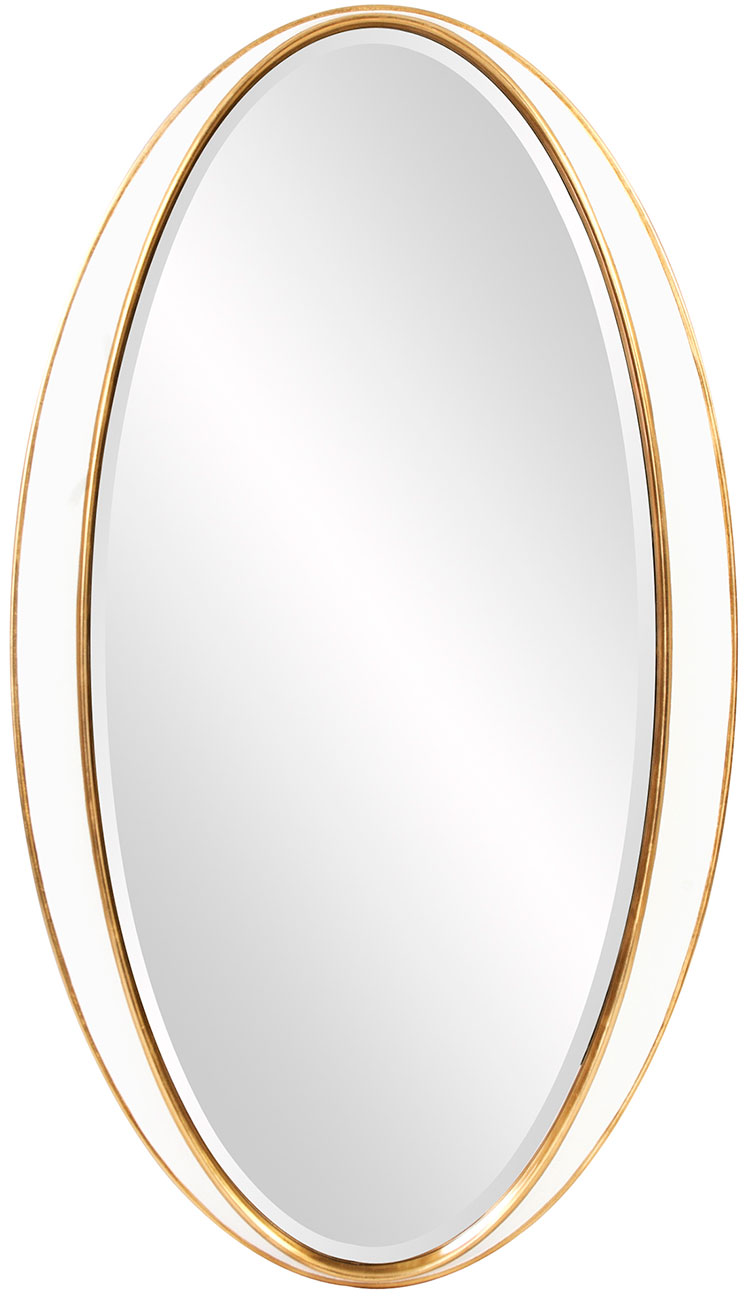 Howard Elliott Rania Mirror In White And Gold - HE-92150 | Abt