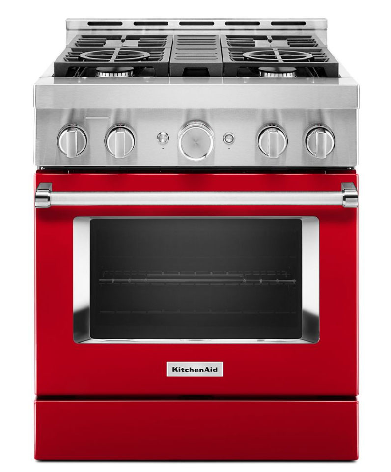 KitchenAid 30 In. Passion Red Gas Range KFGC500JPA | Abt