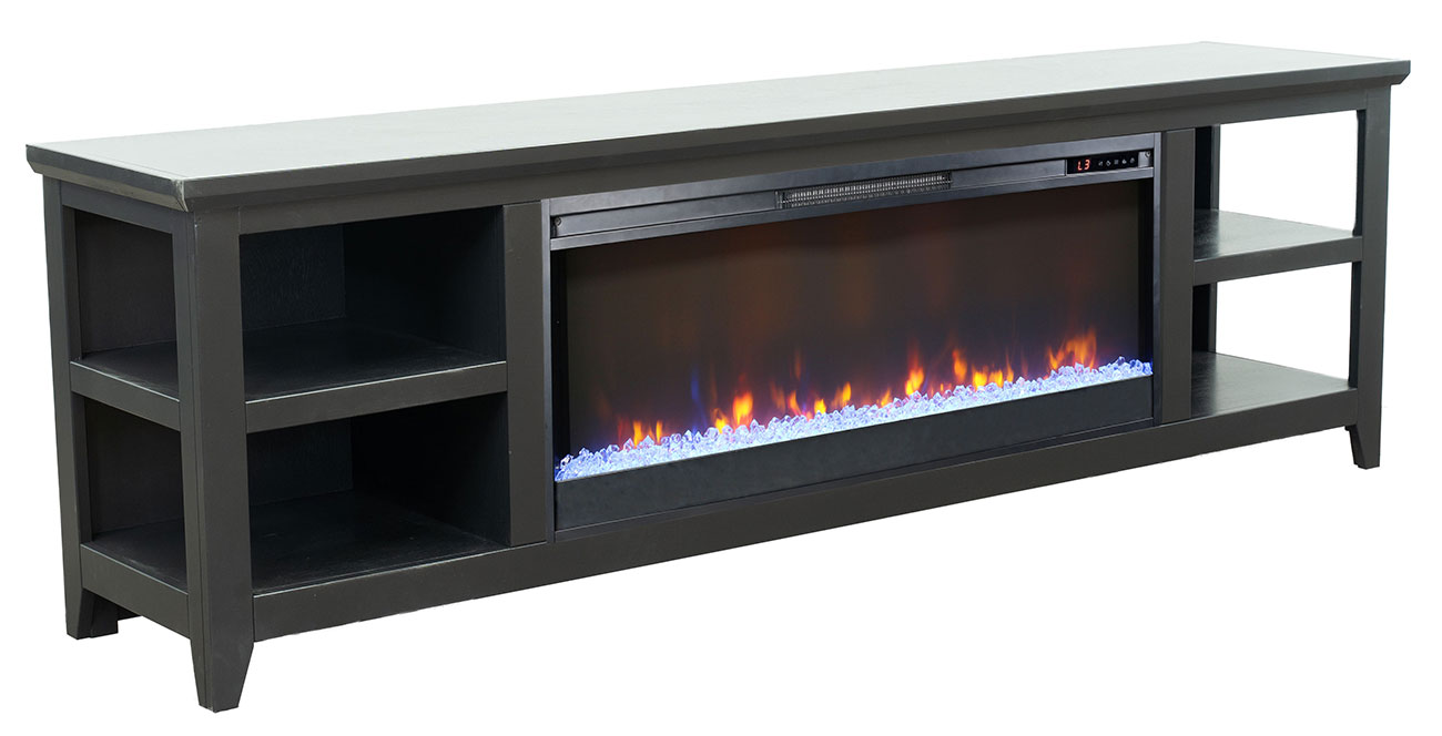 Legends Furniture Studio 82" Fireplace TV Stand Black - SO5410-SLS