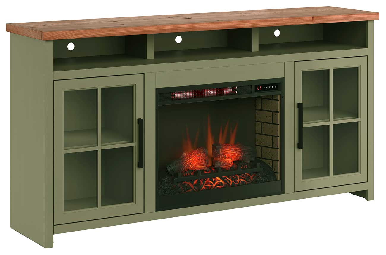 Legends Furniture Vineyard 74" Fireplace TV Stand in Sage - VY5110-SFL