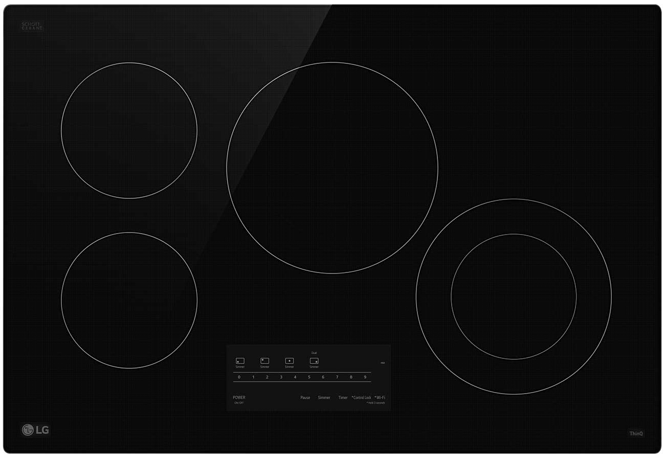LG Electric Cooktop 2.2kW Dual Element 30-Inch - CBEW3013BK