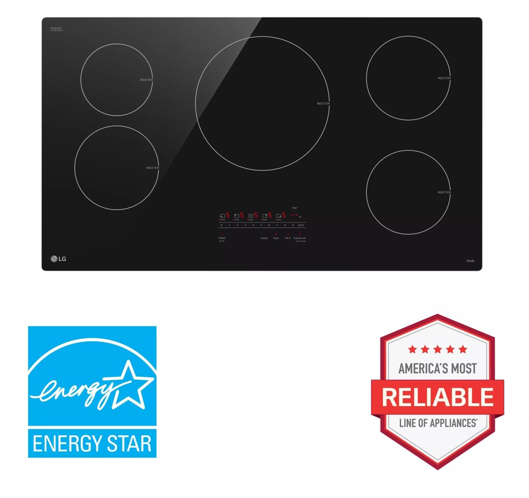 LG Smart Induction Cooktop 30-Inch In Black Glass - CBIH3613BE | Abt