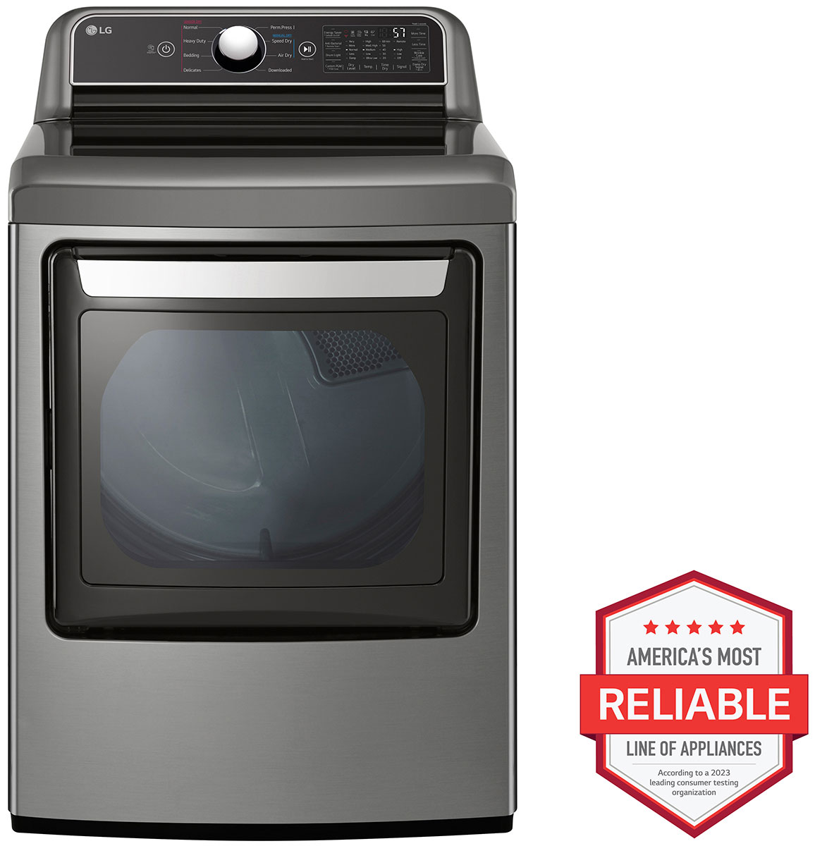 LG 7.3 Cu. Ft. Graphite Steel Electric Dryer DLE7400VE | Abt