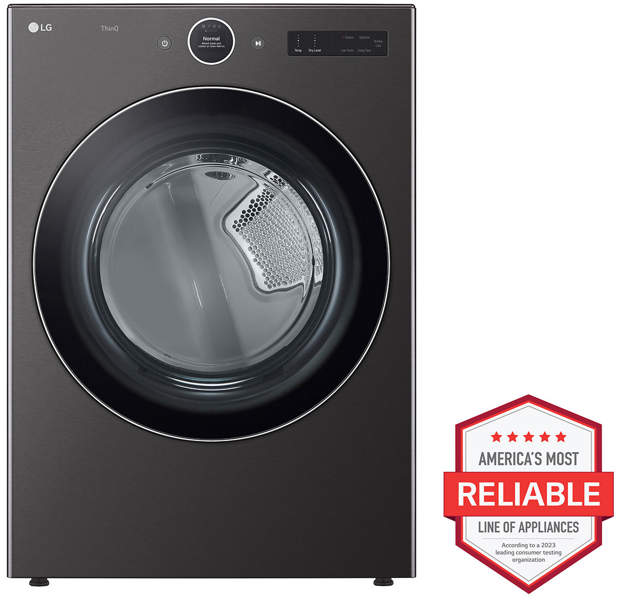 LG DLEX6700B 7.4 Cu. Ft. Black Steel Electric Dryer | Abt