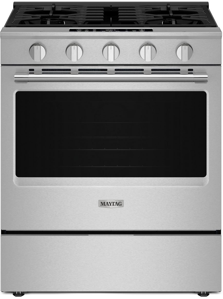 Maytag Slide-In Gas Range 30-Inch in Stainless Steel - MSGS7030SZSS
