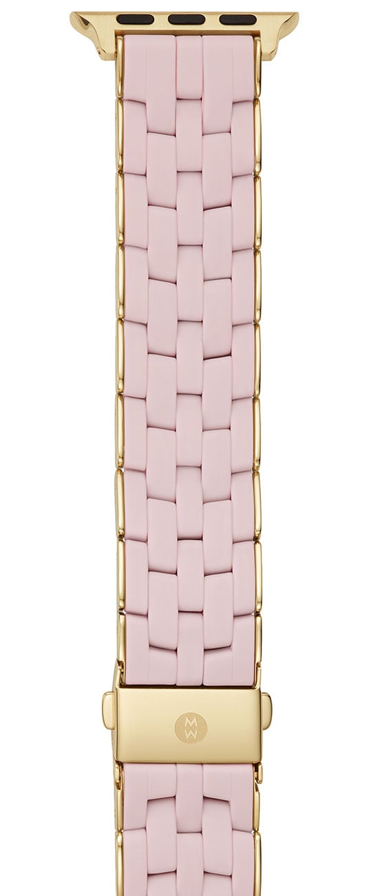 Michele 5-Link Silicone Apple Watch Band in Peony - MS20AS0014