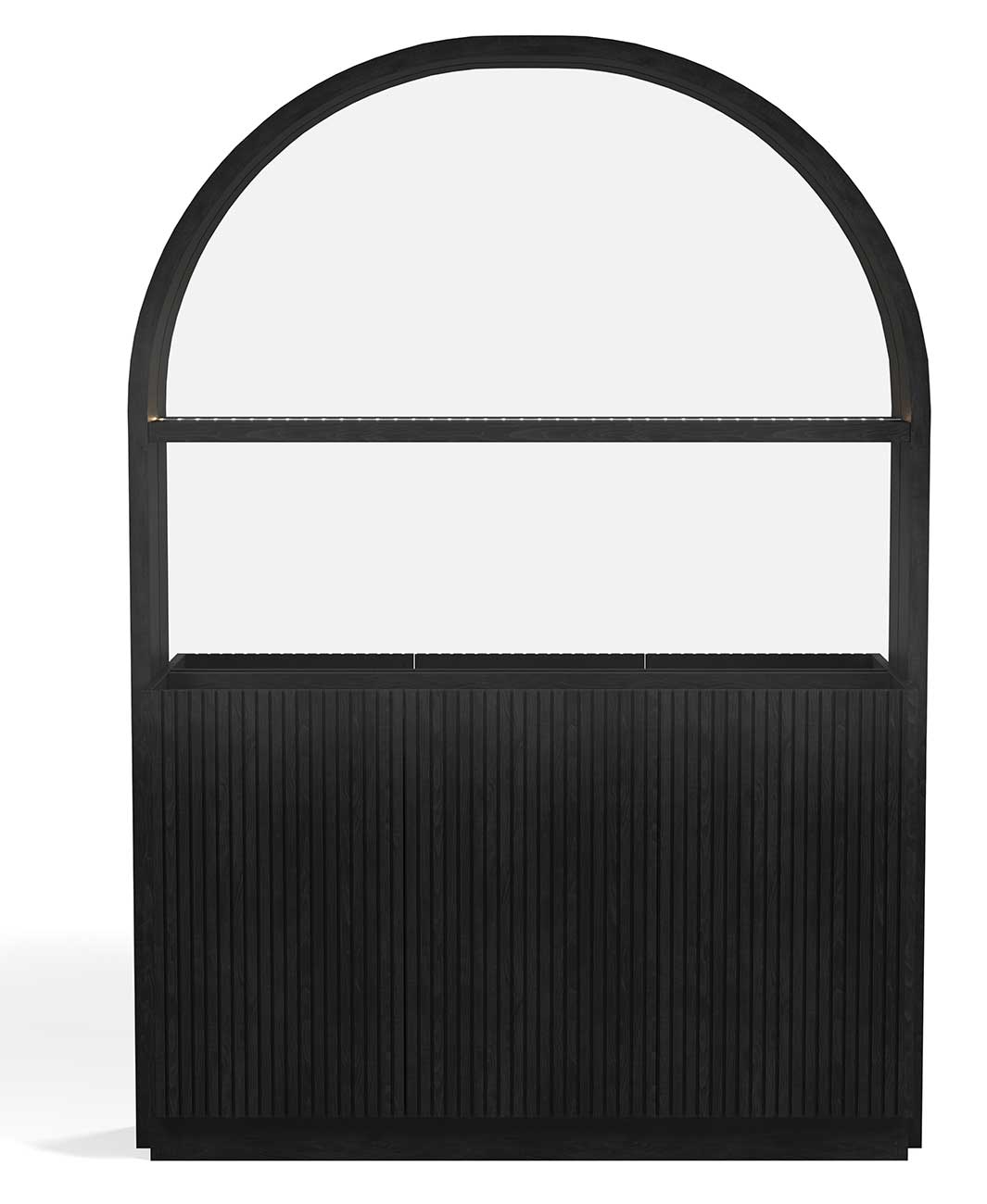 RAM Game Room Prohibition Series Back Bar in Black | Abt