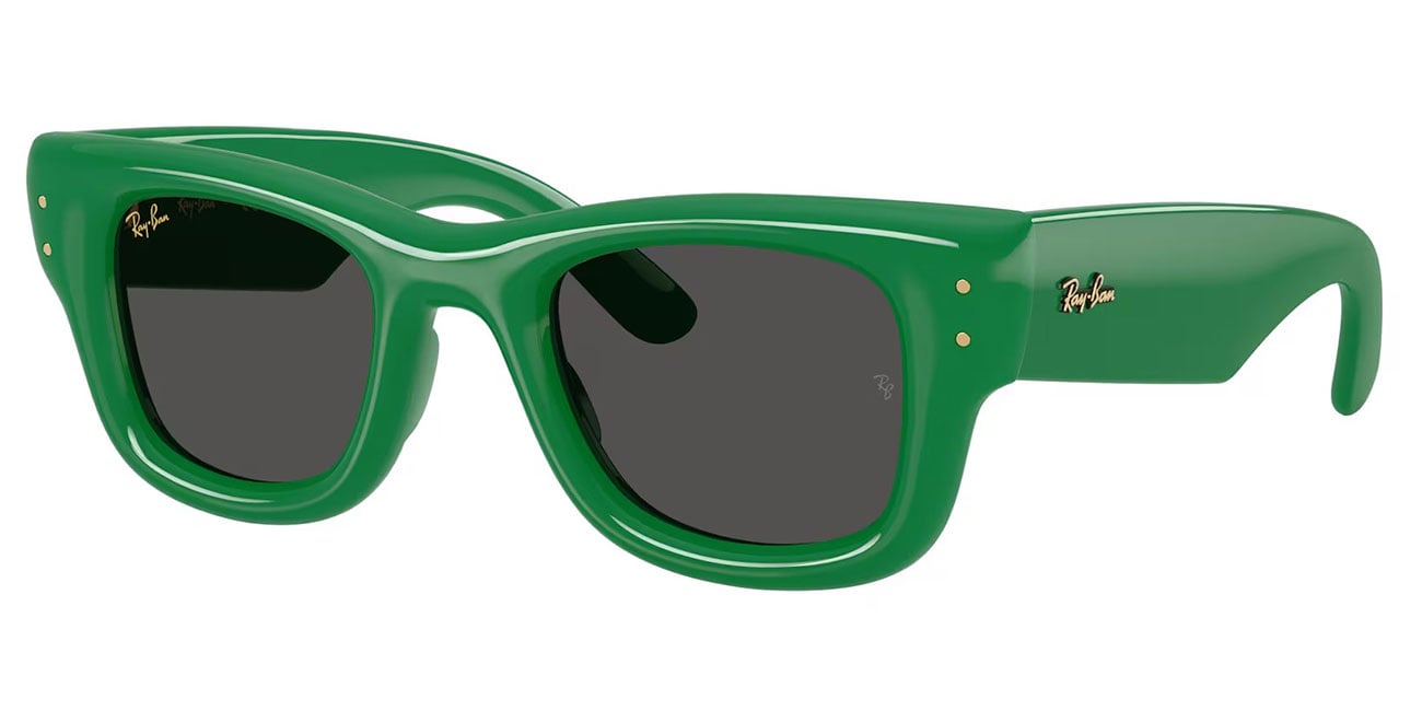 Ray-Ban ASAP Rocky Wayfarer Puffer Sunglasses 47mm Green - RB4940683487