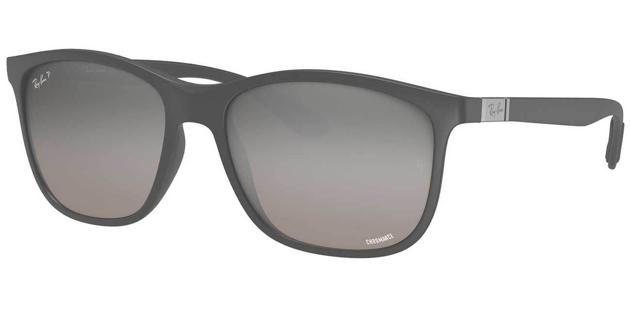 Ray-Ban Chromance Sunglasses in Grey | Silver Polarized - RB4330CH60175J