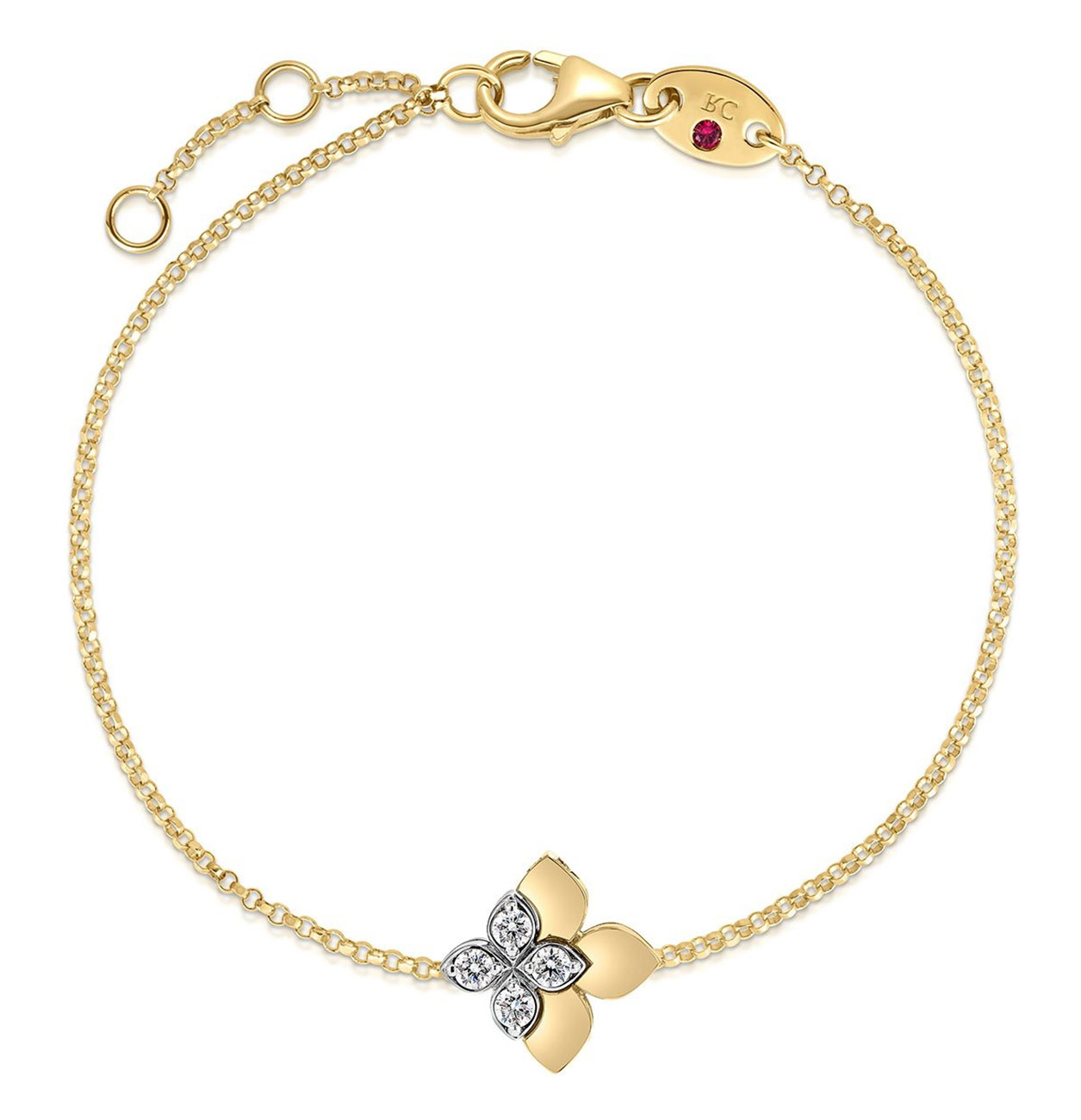 Roberto Coin East To West Diamond Flower Bracelet - 8883696AJLBX