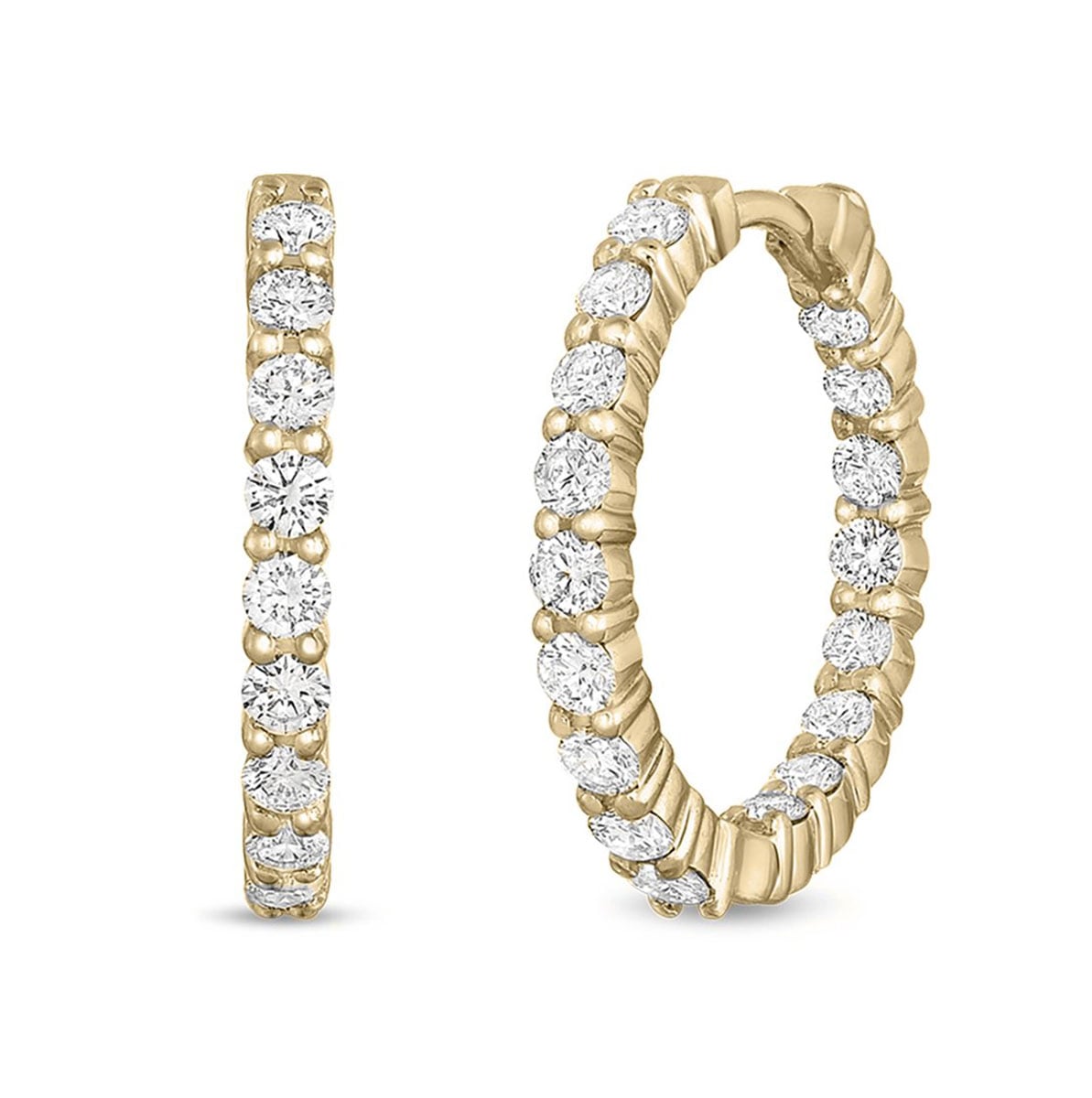 Roberto Coin Inside Outside The Perfect Diamond Hoops XS - 001448AYERX0