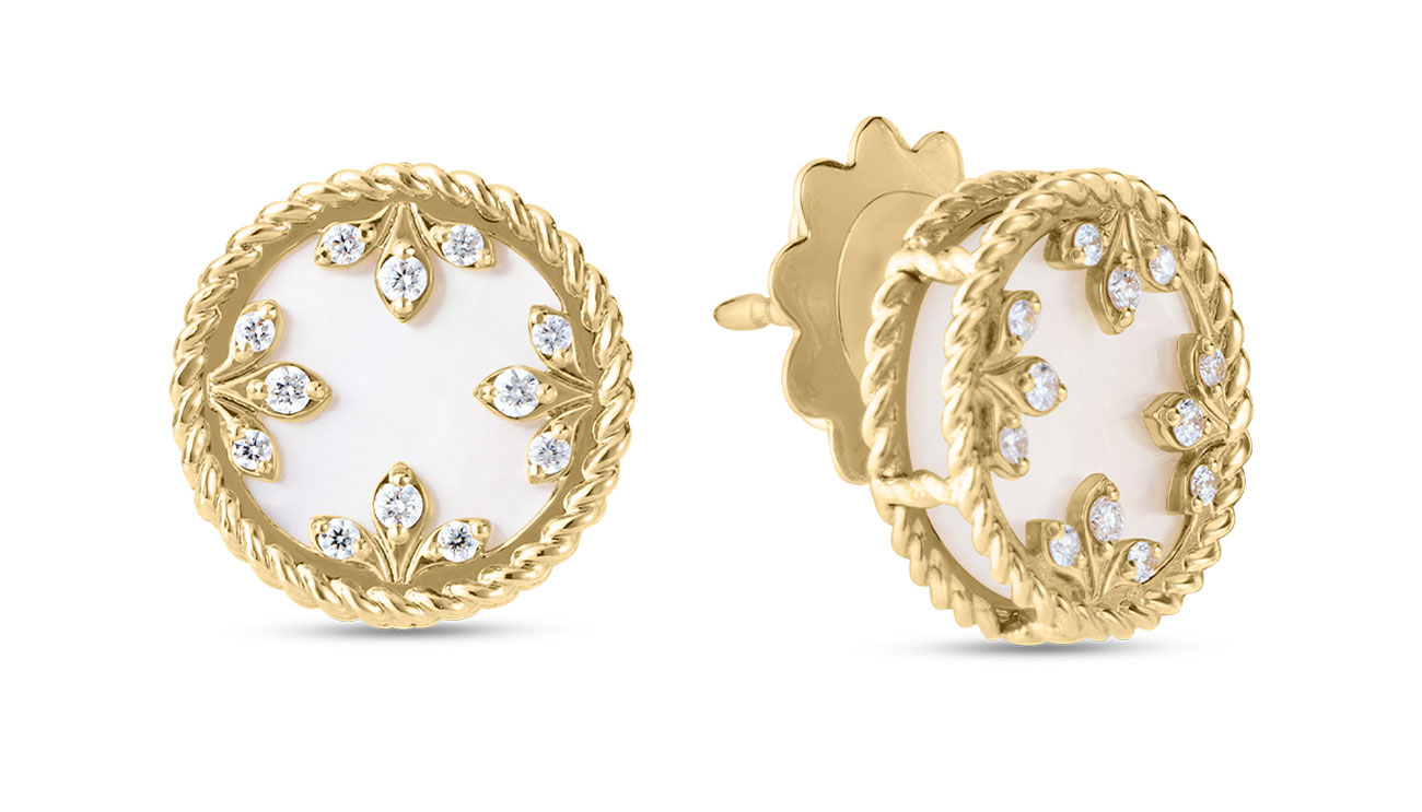 Roberto Coin Colored Medallions Mother of Pearl Earrings - 8883531AYERXM