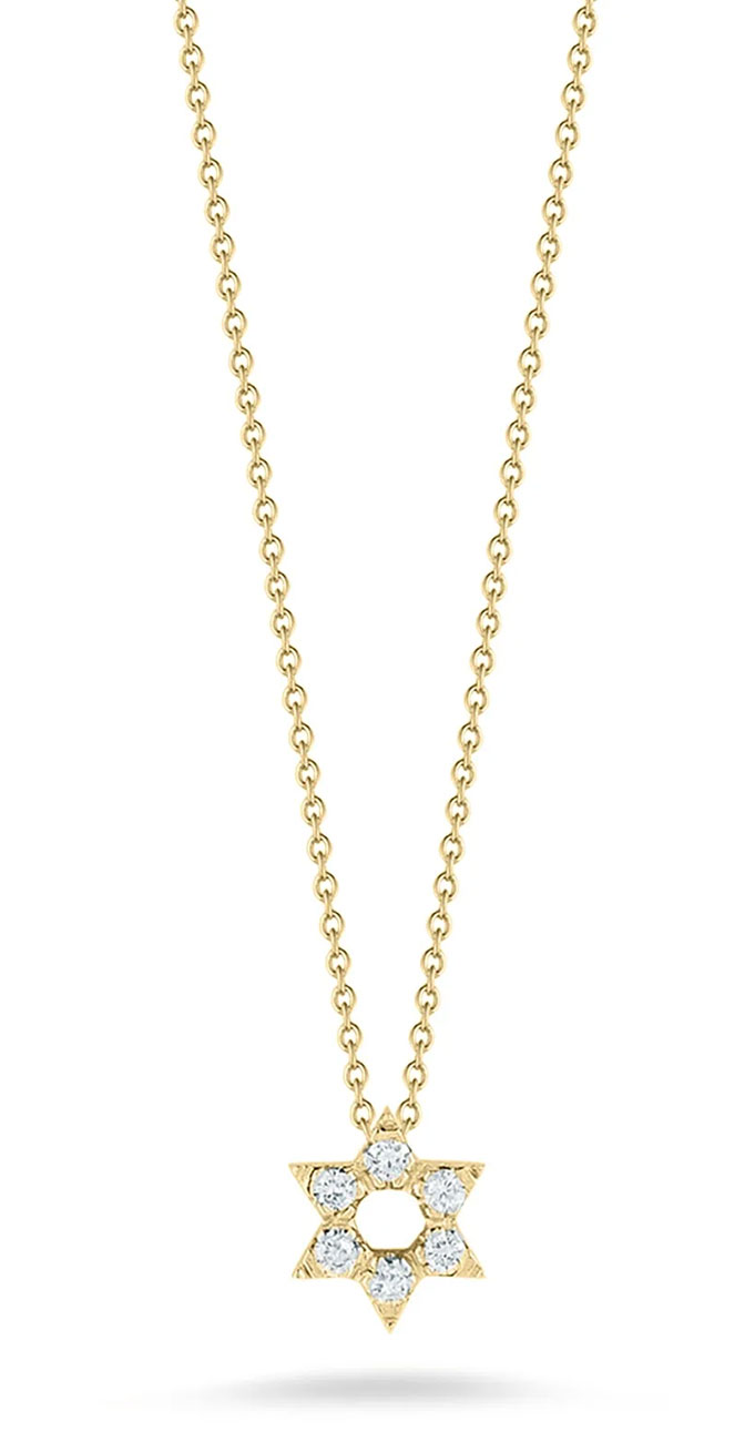 Roberto Coin Diamond Star of David Necklace - 001610AYCHX0