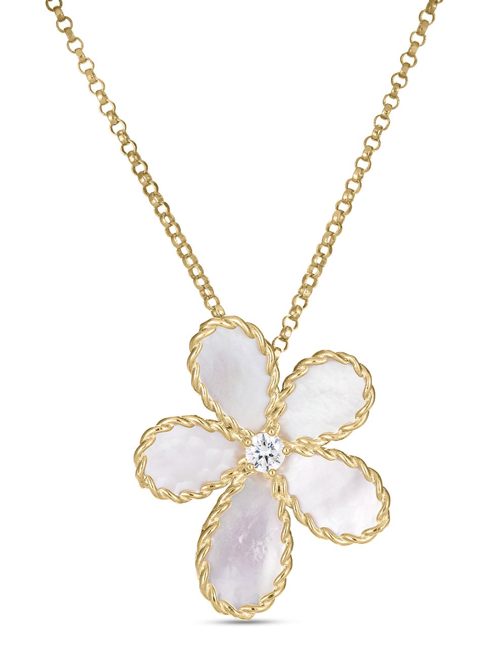 Roberto Coin Princess Flower Mother of Pearl Necklace - 7773722AJCHM