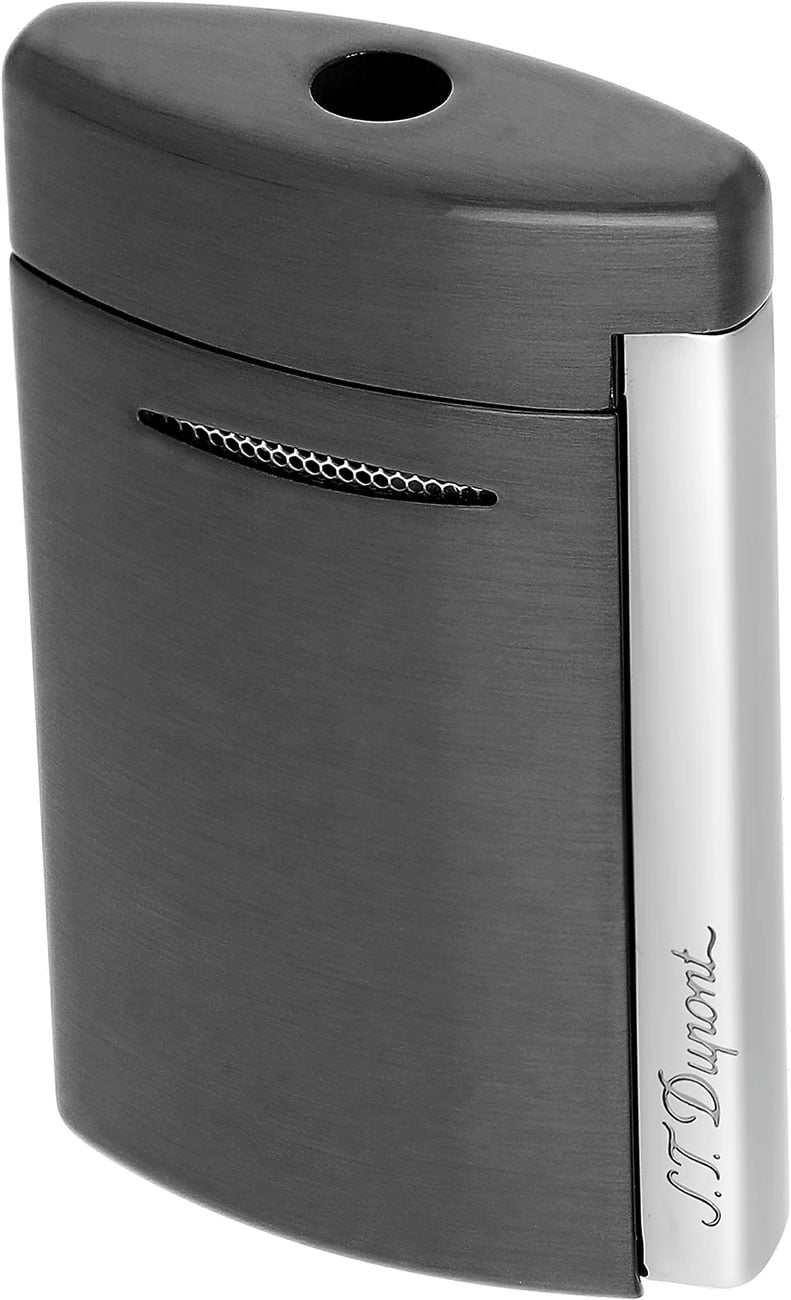 S.T. Dupont Minijet Chrome Lighter in Brushed Gunmetal - 010888