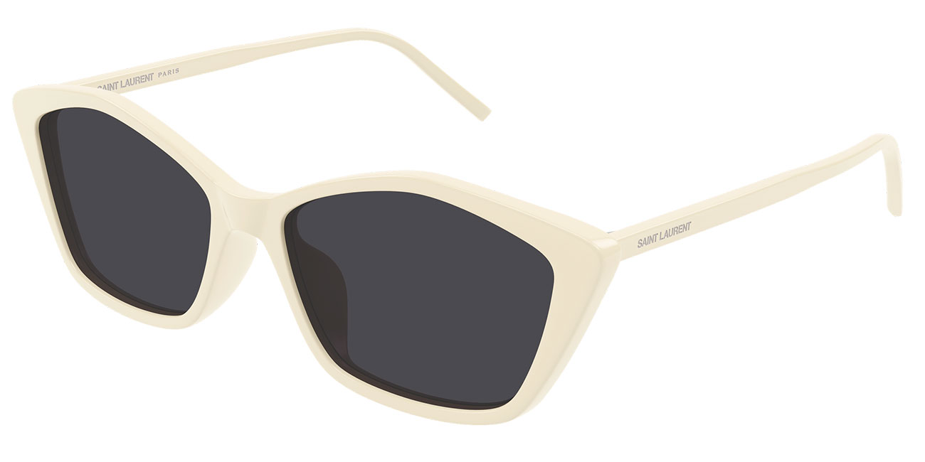 Saint Laurent SL Logo Sunglasses 57mm in Ivory|Black - SL 775-005