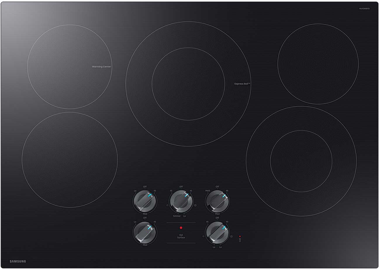 Samsung Electric Cooktop 30-Inch with Illuminated Knobs - NZ30FG6332BK