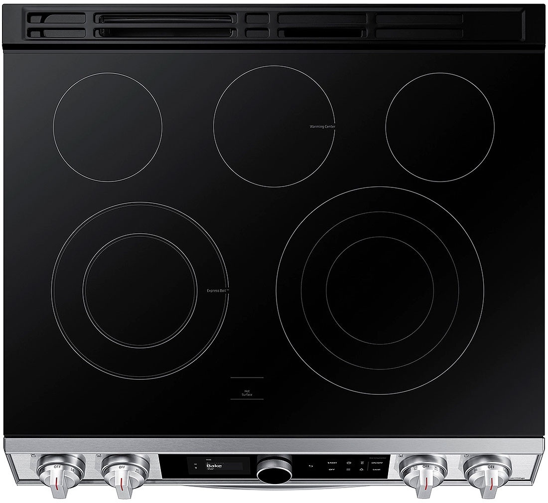 Samsung Electric Range In Black Stainless - NE63T8711SS Abt