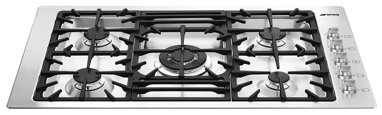 Smeg Classic Gas Cooktop 36-Inch in Stainless Steel - PGFU36X2 | Abt
