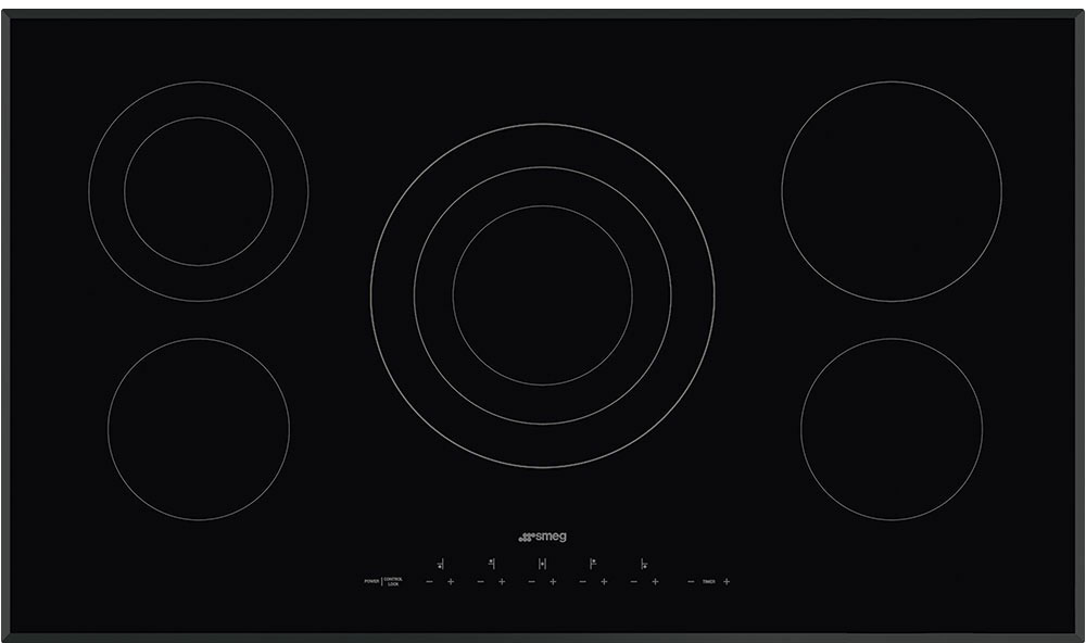 Smeg Ceramic Electric Cooktop 36-Inch in Black - SEU365ETB | Abt