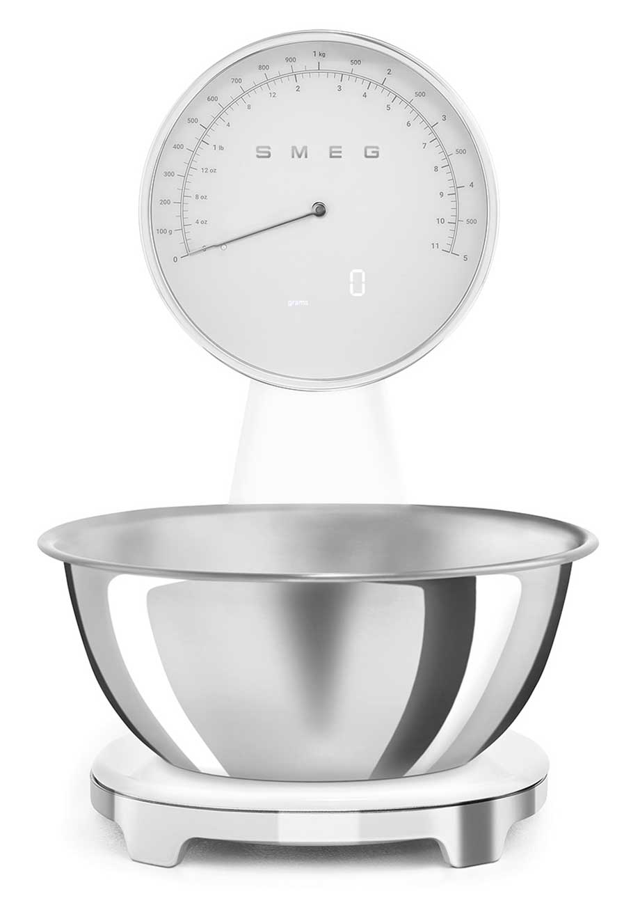 Smeg 50's Style Analog & Digital Kitchen Scale White - KSF01BWHUS | Abt