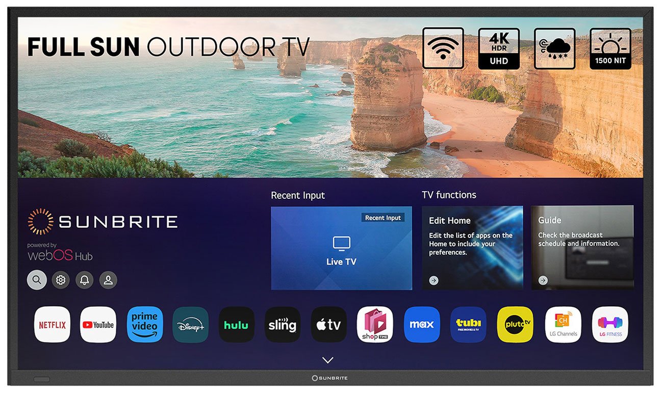 SunBrite Solis Series Outdoor TV 55-Inch 4K Smart - SBFS55BL