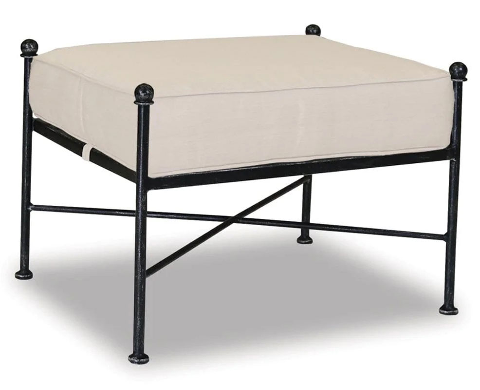 Sunset West Provence Ottoman in Pewter | Canvas - SW3201-OTT-FLX-STKIT