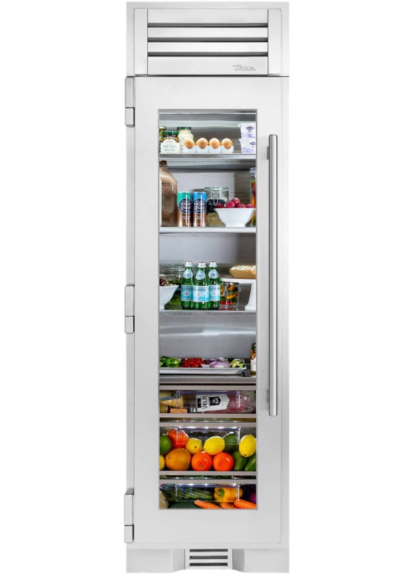 True Residential Refrigerator Column Stainless Glass Door TR24REFLSGA