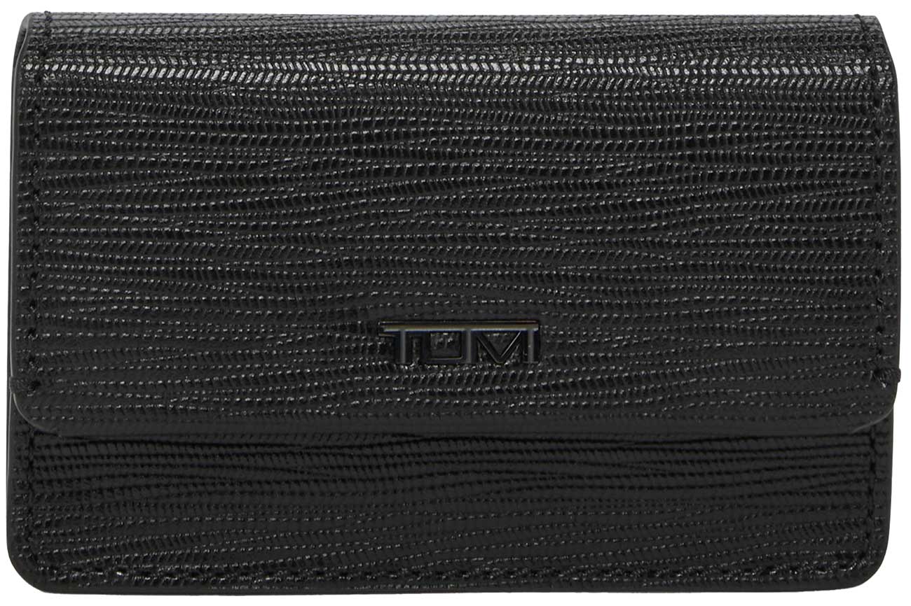 TUMI Nassau Business Card Case in Black Embossed | Abt