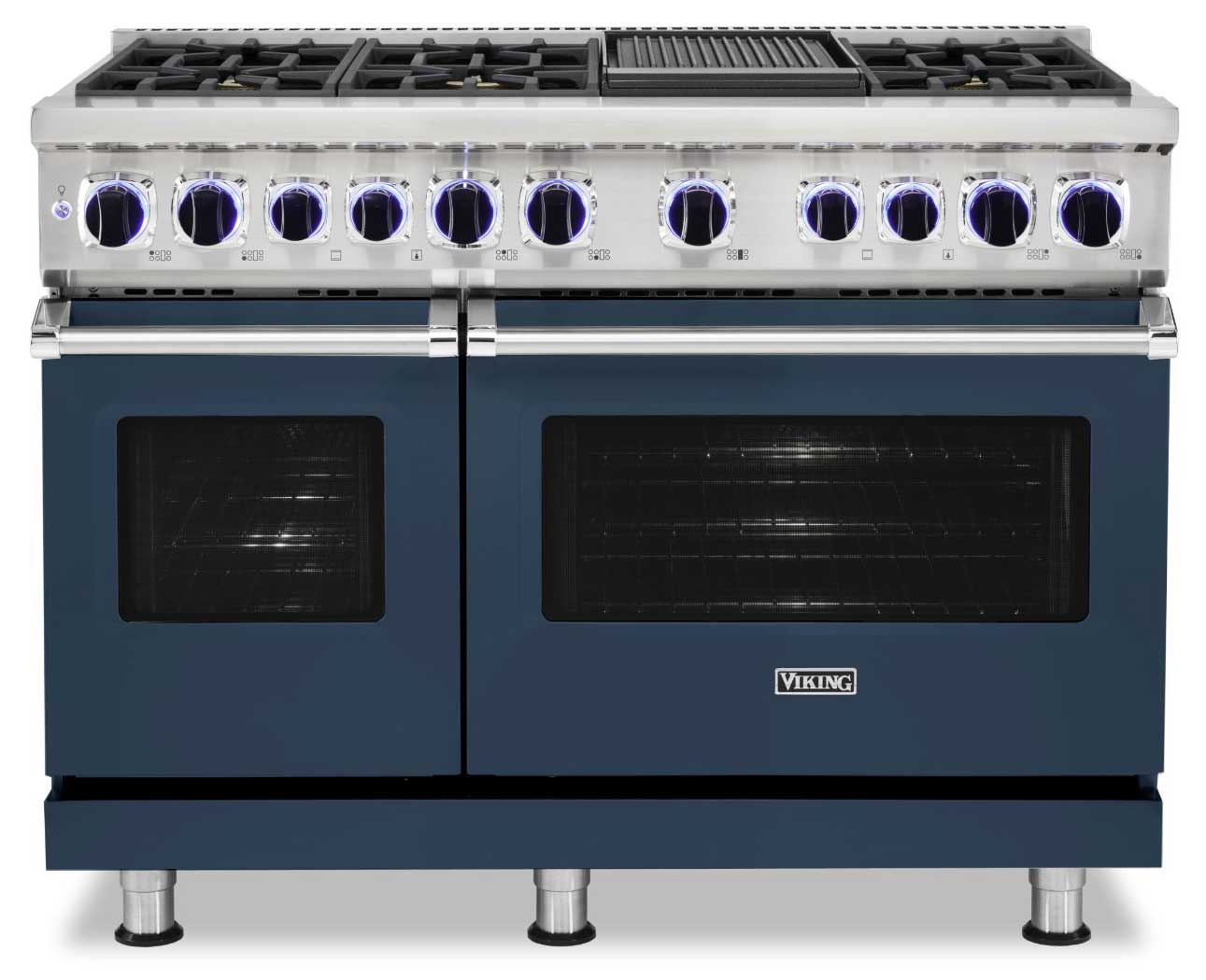 Viking 7 Series 48 In. Dual Fuel Range W/ Griddle - VDR74826GSB | Abt