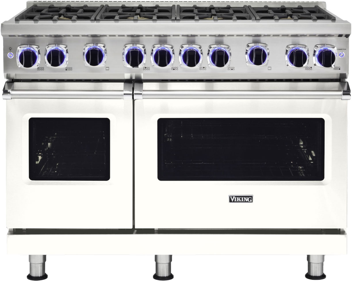 Viking 48 Inch Natural Gas Range Pure White - VGR74828BPW | Abt