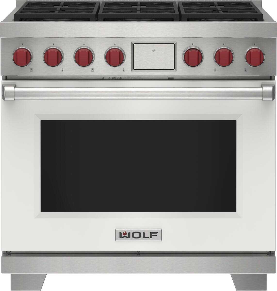 Wolf Dual Fuel Range Natural Gas With 6 Burners 36-Inch in White ...