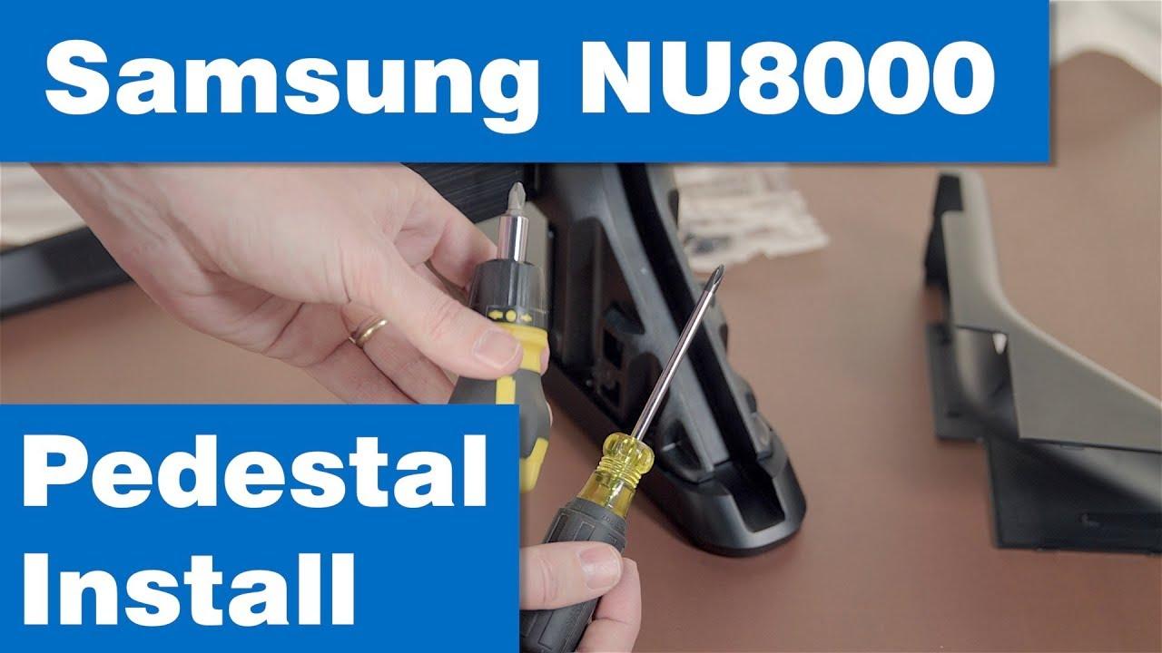 How To: Assemble And Install Samsung UN55NU8000 Stand | Abt Videos