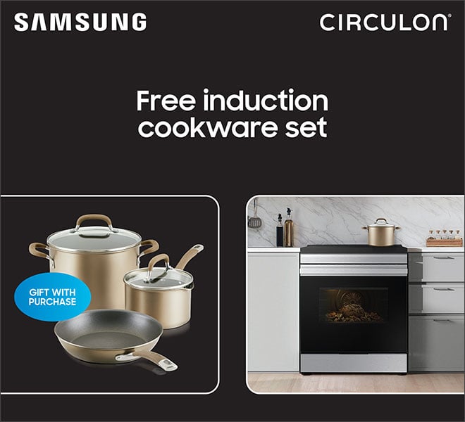 Samsung FREE 5-Piece Induction Cookware Set | Abt